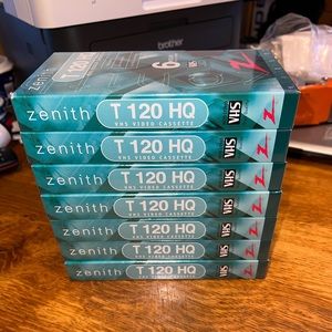 Zenith | Media | 7 New Old Stock Zenith T 2 Hq 6 Hour Sealed Blank Vhs ...